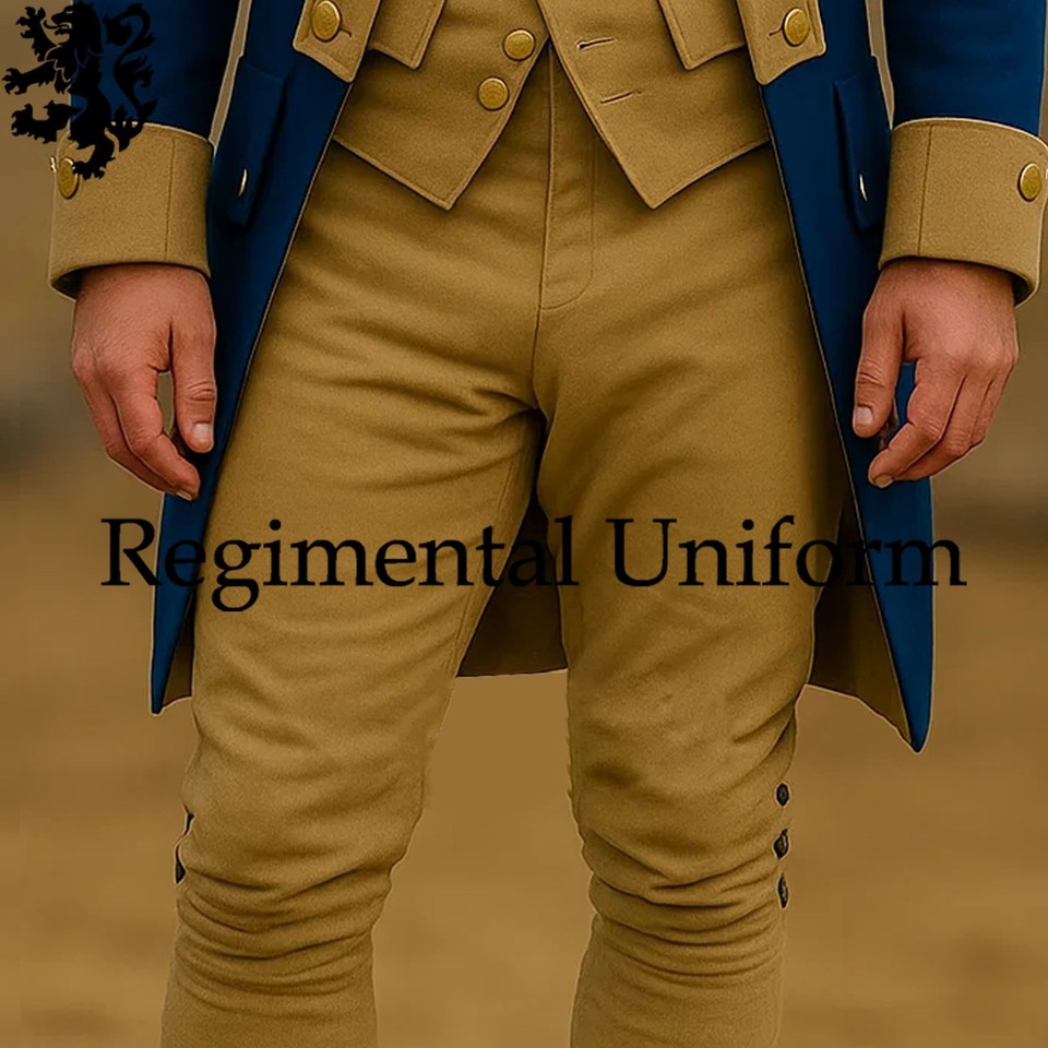 Continental Army Uniform Colonial Reenactment Coat - Men's Navy Blue ...