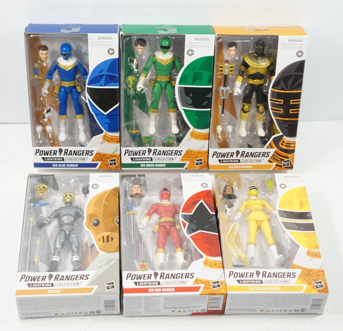 Power Rangers Lightning Zeo Ranger Complete Set of 6 Blue Green Red ...