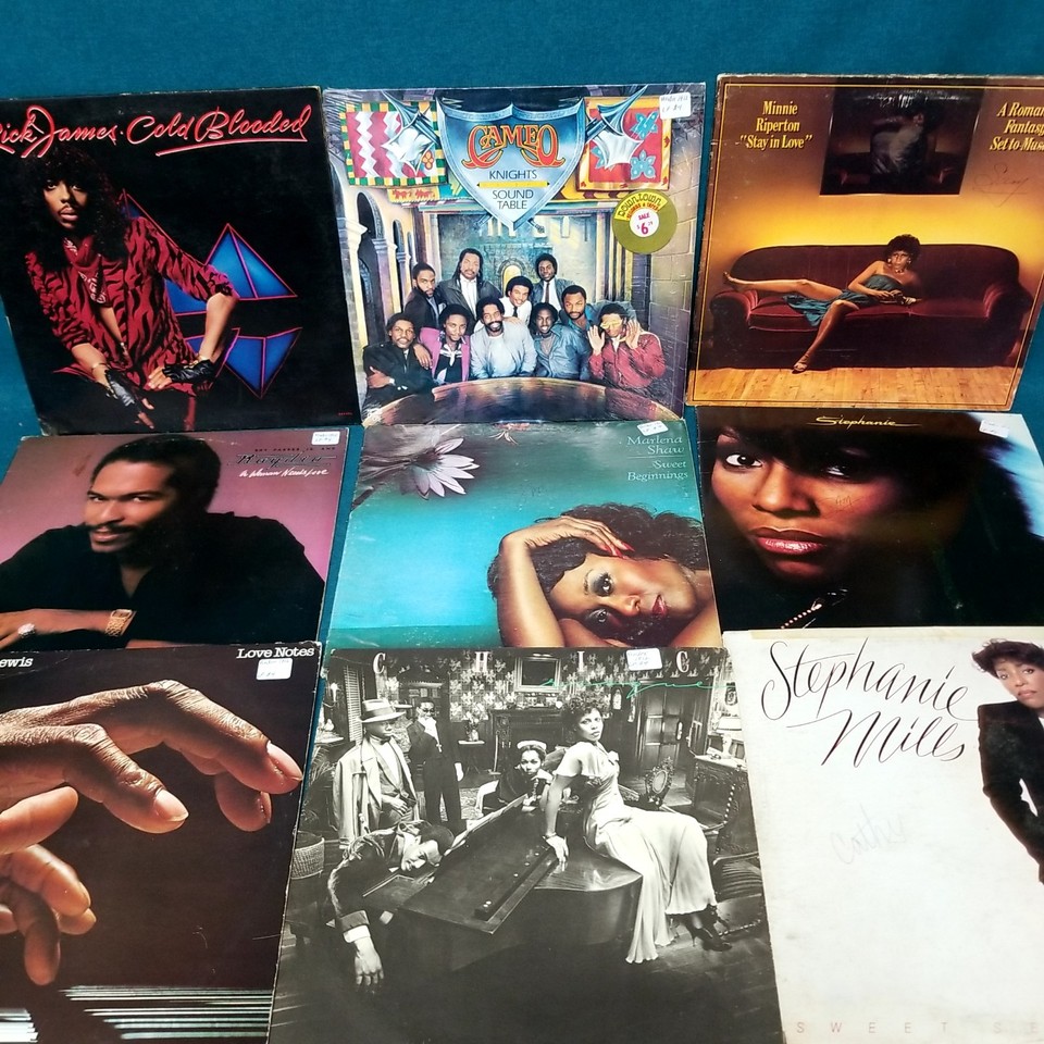 25 VTG LP R+B Soul Jazz Cameo Rick James Raydio Chic Barry White Al ...