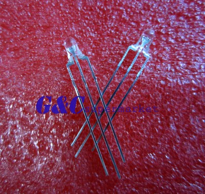 500PCS 3MM LED Lamp dual colour red-green common cathode Super Bright ...