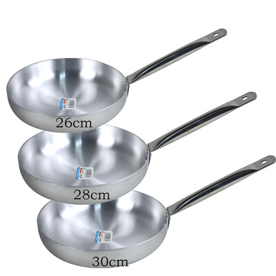 Aluminium Frying Pan with Stainless Steel Pipe Handle 26-28-30cm for ...