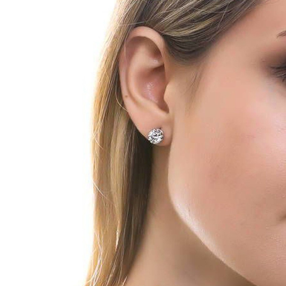 3.04 Ct White Color Moissanite Diamond 925 Sterling Silver Wedding ...