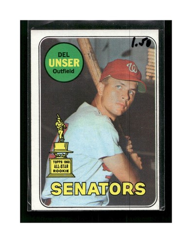 1969 Topps Baseball Card #338 Del Unser RC Senators | eBay