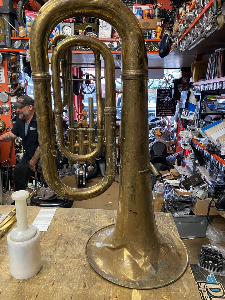 Vtg York Master Eb Tuba Horn Baritone Euphonium Musical instrument Band ...