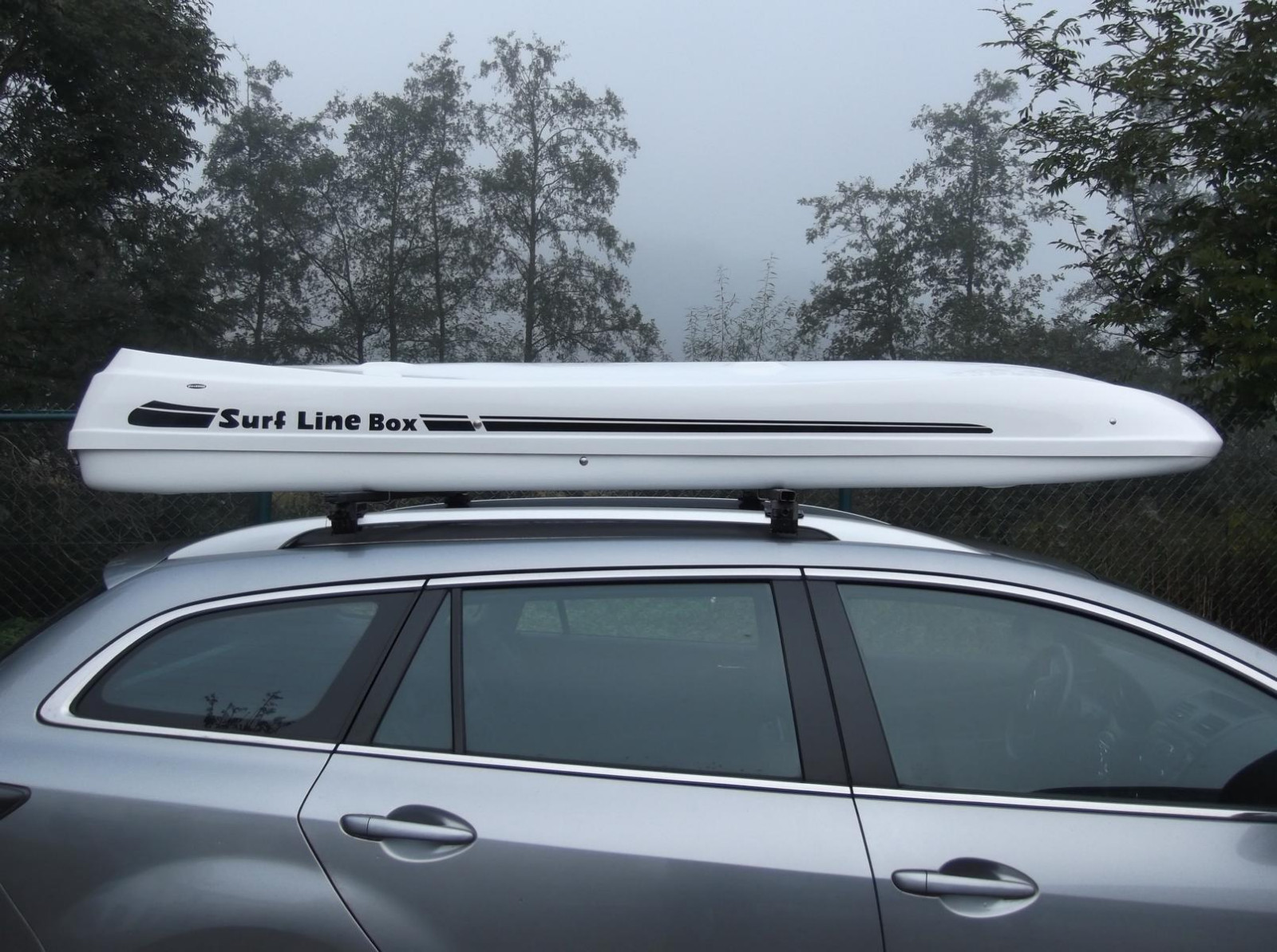 Extra Flache Lange Premium Dachbox Autobox Surfbox Malibu SL WEISSS von ...