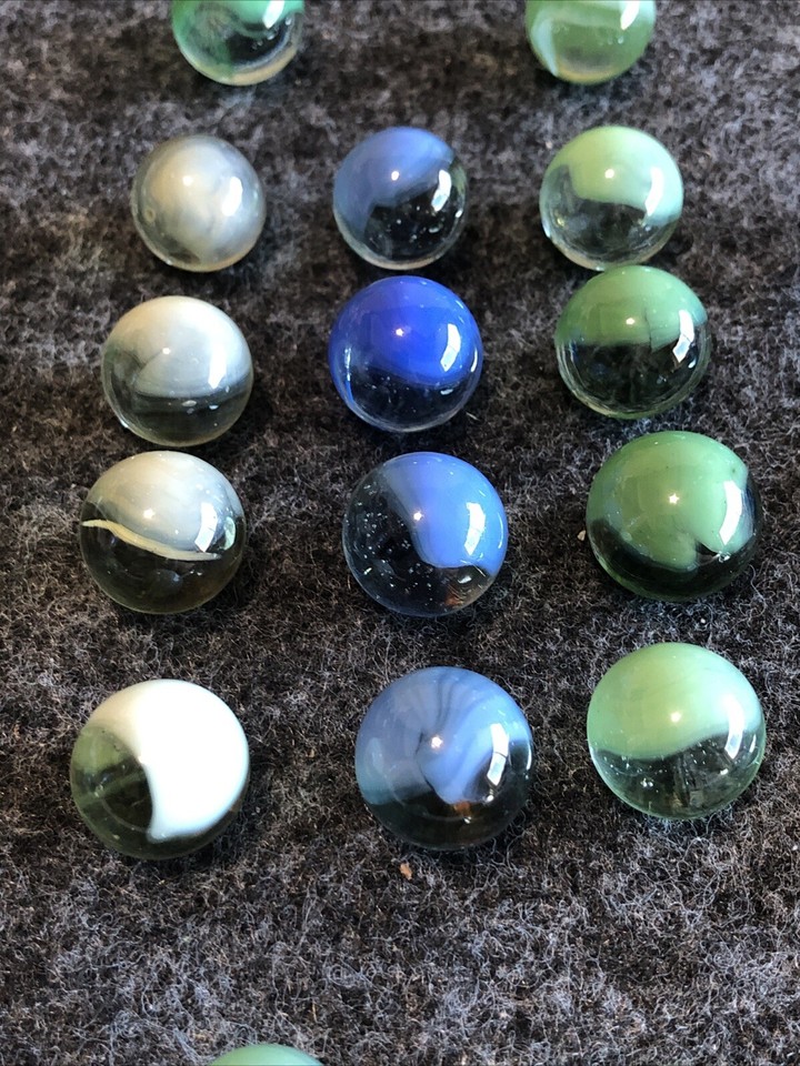 Lot Of 22 Vitro Agate Victory Marbles .59” To .66” Wet NM(+)-M Color ...