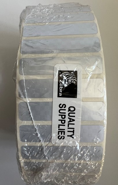 Zebra Labels Silver 10004591 2.25 /2 8000T Checkerboard Gloss 2 Rolls ...