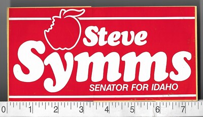 "Steve Symms. Senator for Idaho" 1980's Bumper Sticker Steve Symms ...