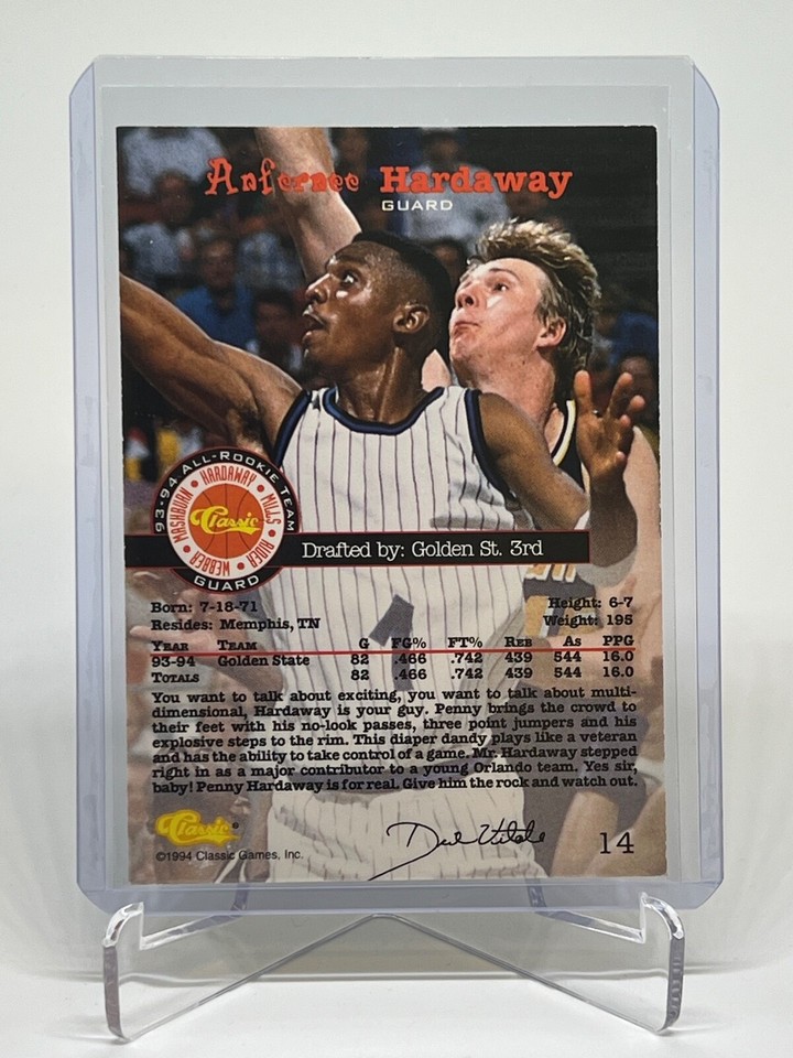 1994 Classic Anfernee Penny Hardaway #14 1993-94 All-Rookie Team ...