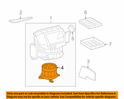 87103-60560 Toyota Motor sub-assy, blower w/fan 8710360560, New Genuine ...