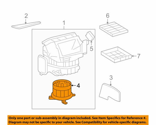 87103-60560 Toyota Motor sub-assy, blower w/fan 8710360560, New Genuine ...