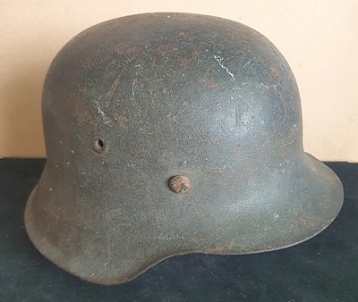 WW2 German M.42 Field-Grey Wehrmacht Helmet Found Inland from The D-Day ...
