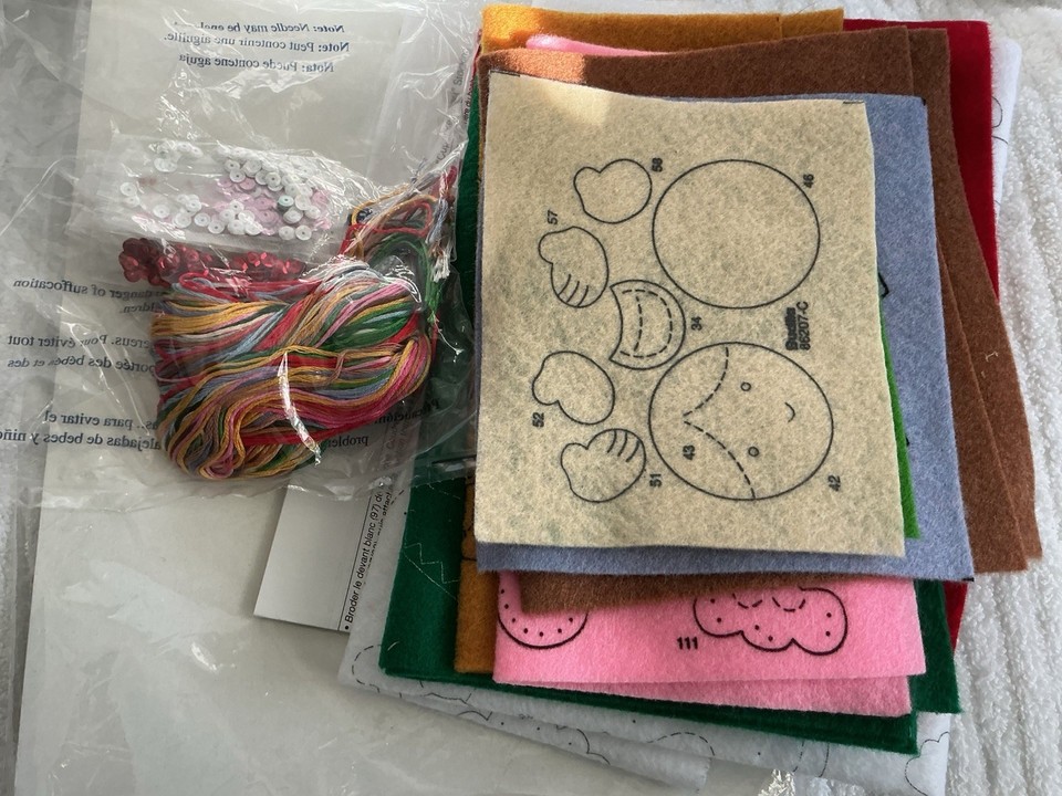 2010 Bucilla Cupcake Angle 18" Felt Stocking Kit #86207 IN OPEN PACKAGE ...