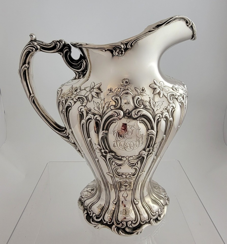 Gorham Chantilly Sterling Silver Grand Water Pitcher 1899 Date Mark 39. ...
