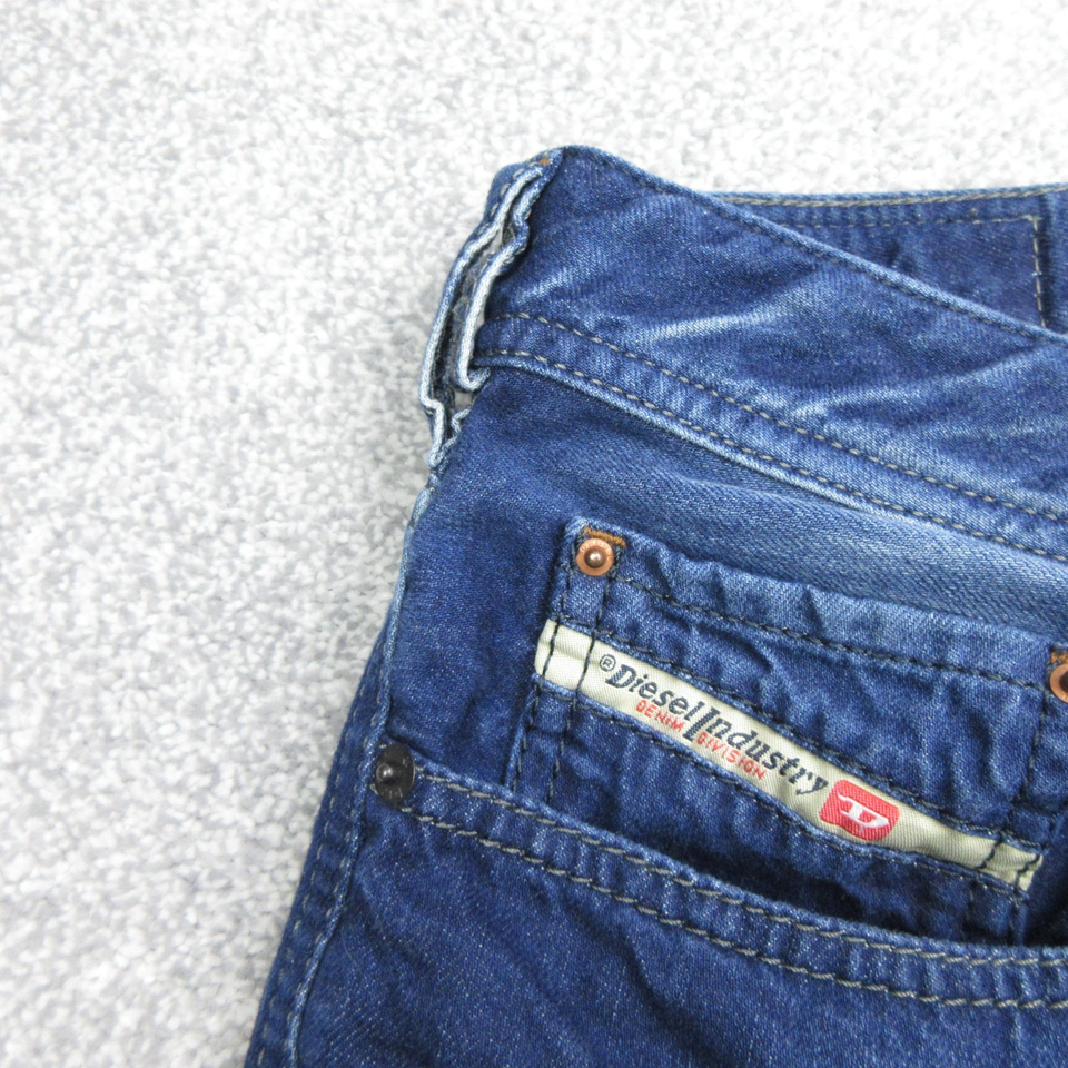 Diesel Jeans Mens W32 L30 Navy Denim Zatiny 0818N Bootcut Regular ...