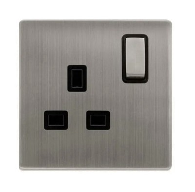 Click Define Flat Plate Stainless Steel Single Socket SFSS535BK | eBay UK