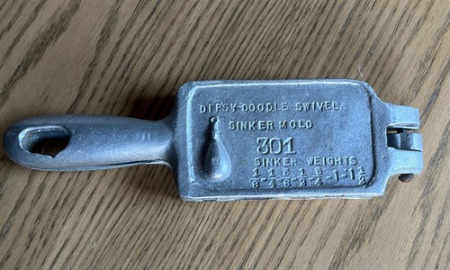 Vintage DIPSY DOODLE Swivel Sinker 301 Mold Palmer Mfg West Newton PA ...