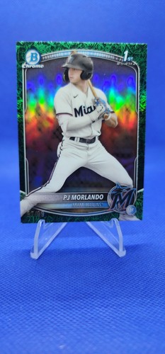 2025 Bowman Chrome PJ Morlando 1st Green Grass Refractor # 65/99 Miami ...