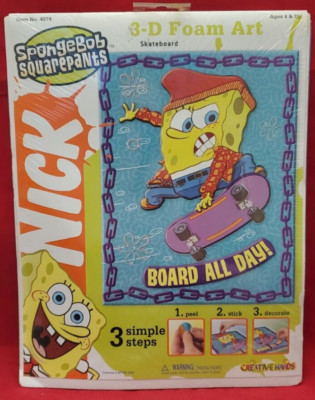 Spongebob Squarepants 3-D Foam Art Board All Day! 58 Foam Stickers | eBay