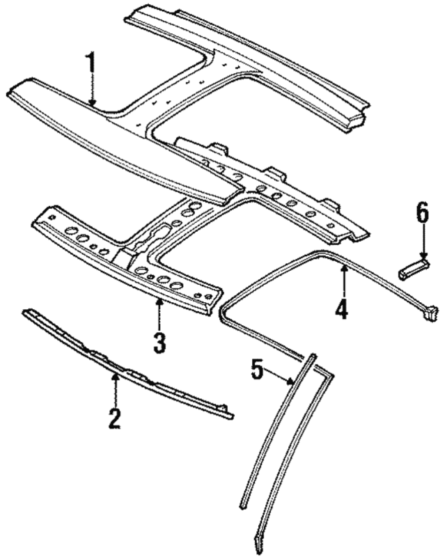 NISSAN Genuine OEM FAIRLADY Z 300ZX Z32 90-96 Drip Molding T-Top Rear ...