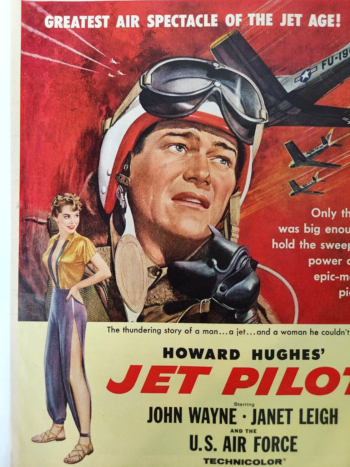 John Wayne Jet Pilot Janet Leigh Vintage 1957 Movie Ad Magazine Print ...