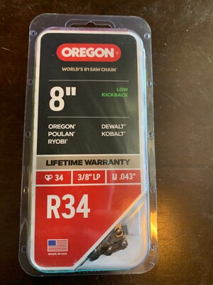 CHAINSAW CHAIN 8" low kickback Oregon R34 3/8" pitch .043" gauge NEW! | eBay