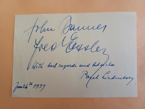 John Banner, Fred Essler, Paul Lindenberg Signed Paper - Hogan's Heroes ...