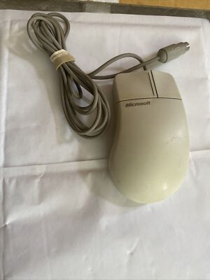 Vintage Microsoft 58269 Mouse Port Compatible Mouse 2.0A PS/2 Trackball ...