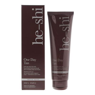 He-Shi One Day Tan Face Body Medium Wash Off Bronzer 150ml For Unisex ...