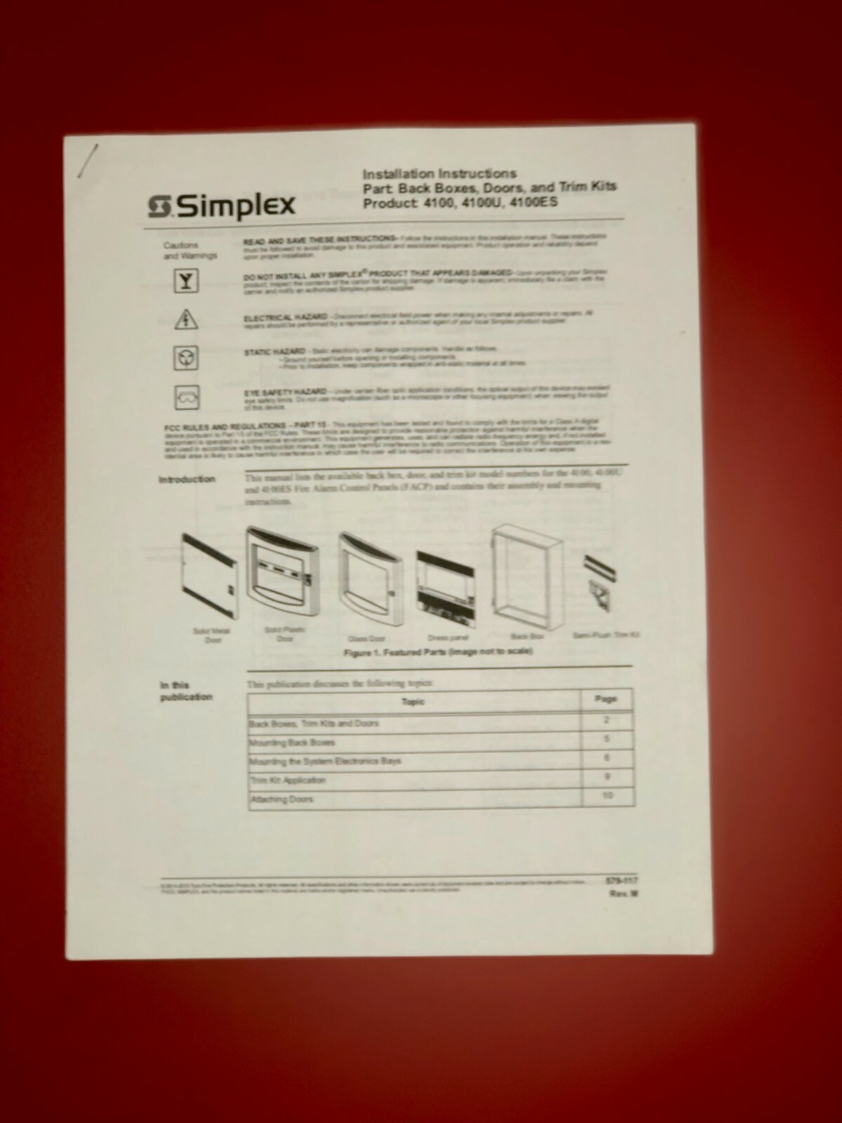 (NEW) SIMPLEX 2975-9443 3 BAY FIRE CONTROL & DETECTION CABINET GLASS ...