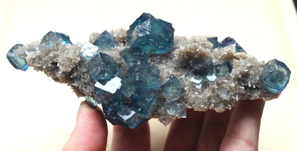 253g Natural Translucent Green Cube Fluorite &Crystal Mineral Specimen ...