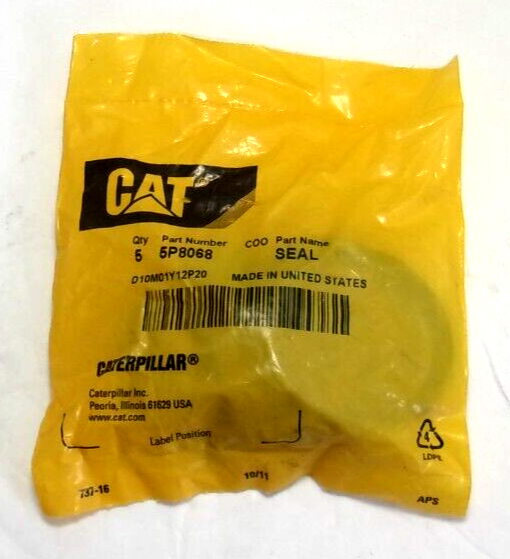 CAT 5P8068 O-ring Seal Fits Caterpillar 5P8068,New, Made In USA, 05 Pcs ...