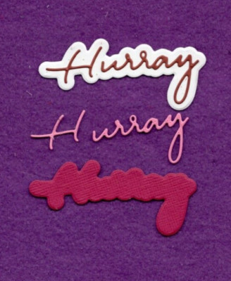 WORDS HURRAY with background die cuts scrapbook cards | eBay