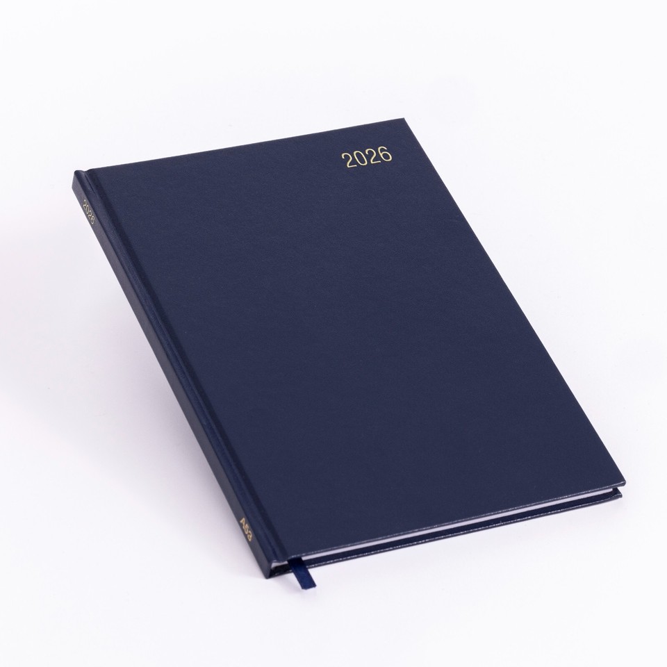 2026 Diary A4 Day to Page Year Planner Desk Hardback Full Page Saturday ...