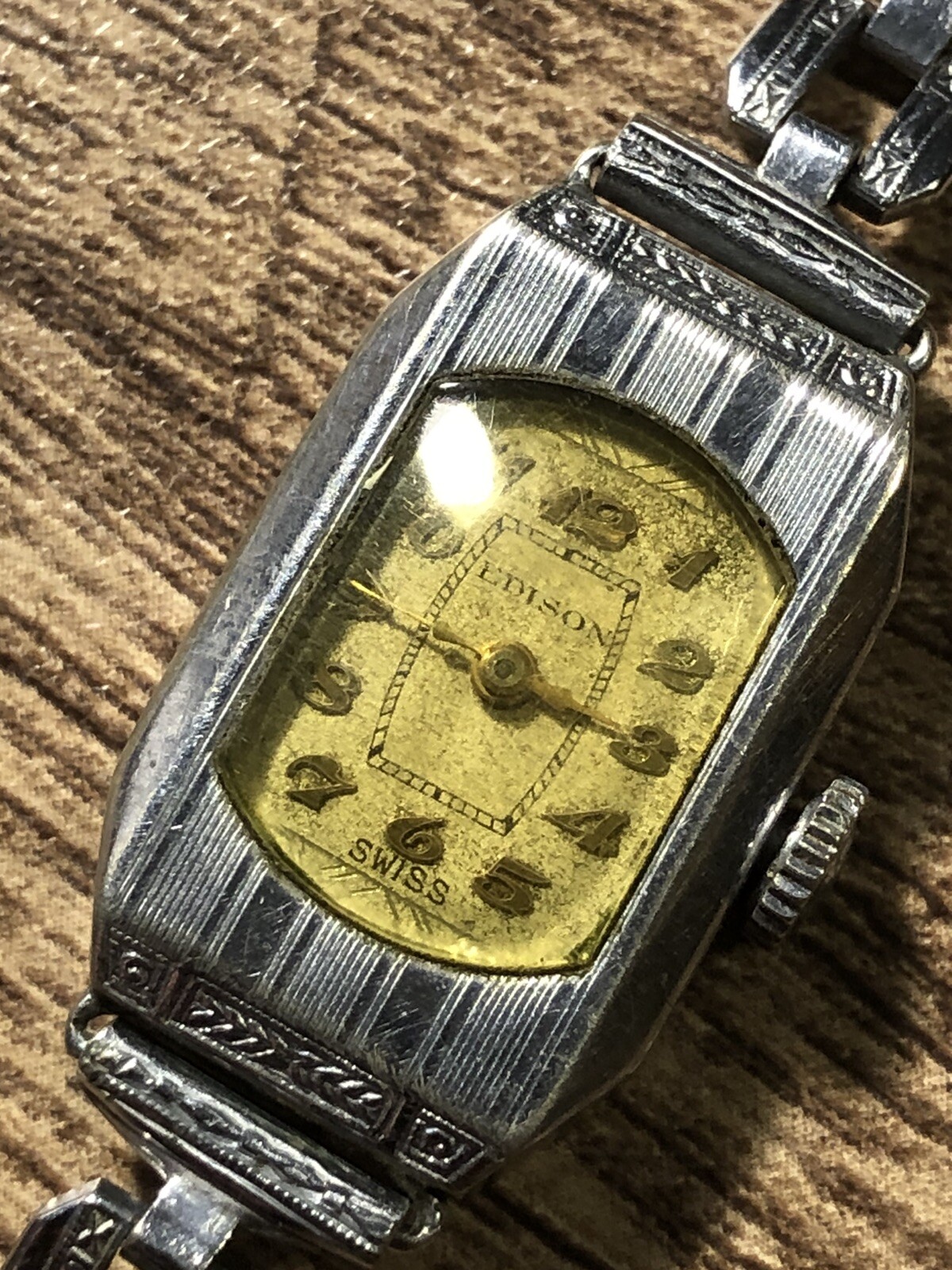 Vintage Art Deco Edison Swiss Made Watch Mechanical D… - Gem