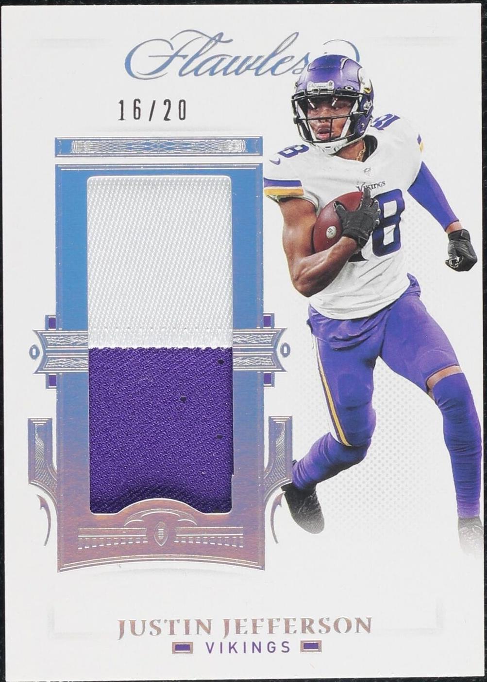 2021 Panini Flawless - Patches Justin Jefferson #PAT-JJE Silver /20 ...