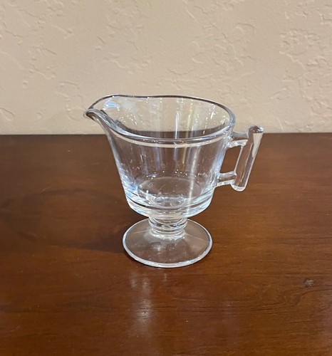 Antique or Vintage Clear Glass Gravy Sauce Footed Pitcher | eBay