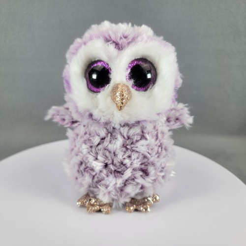 Ty Beanie Boos - MOONLIGHT the Purple Owl 6" Stuffed Plush Animal Toy ...