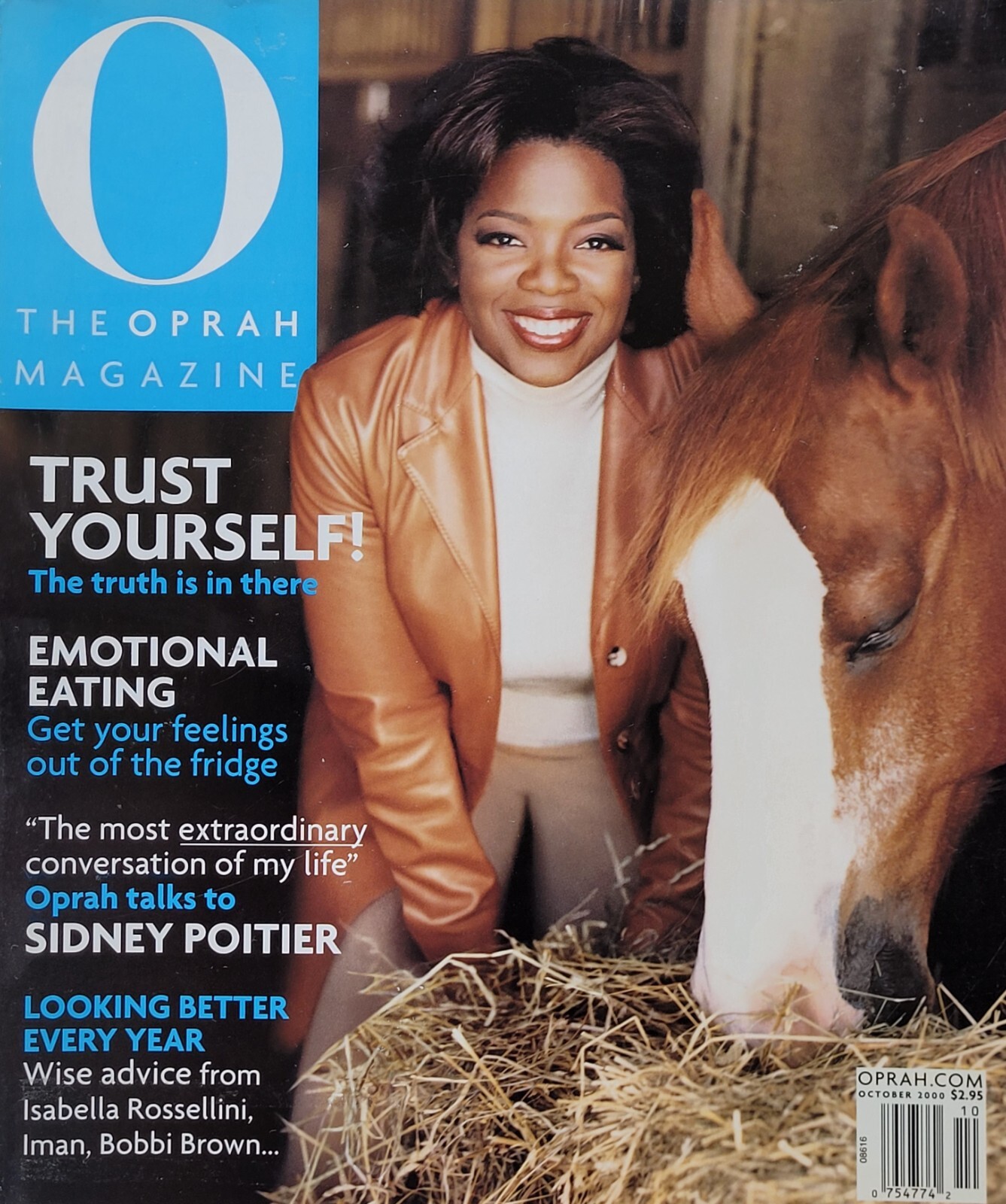OPRAH WINFREY October 2000 OPRAH O Magazine Issue #4 / SIDNEY POITIER ...