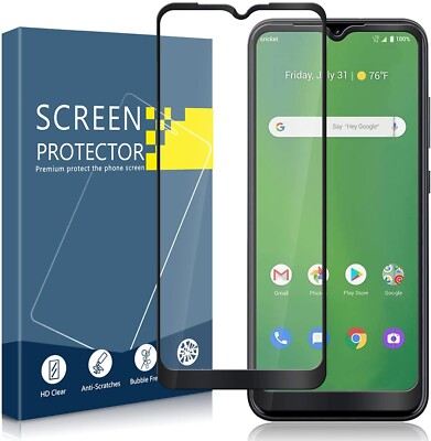 Full Screen Cover Cricket Ovation,AT&T Radiant Tempered Glass Screen ...