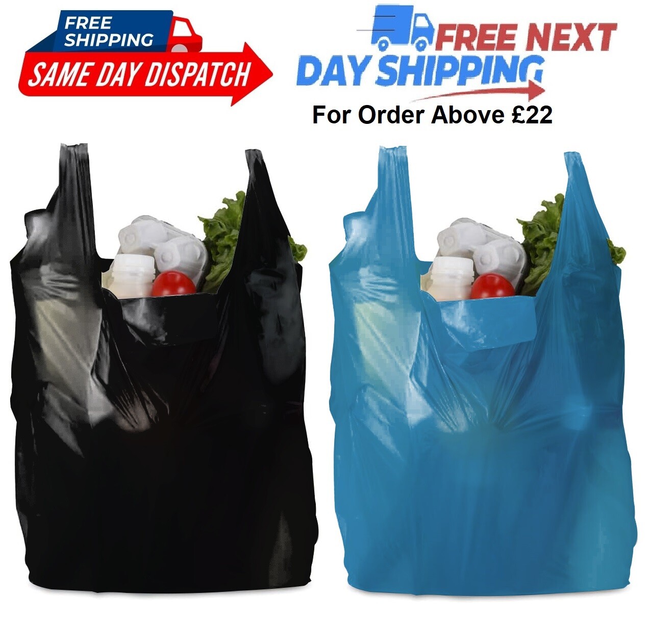 Vest Carrier Bags Polythene Reusable Carry Bag for Fruits Vegetables ...