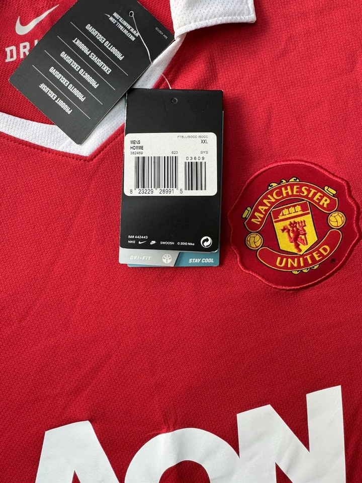 manchester united aon year 2010/ 11 football shirt xxl good cond | eBay UK