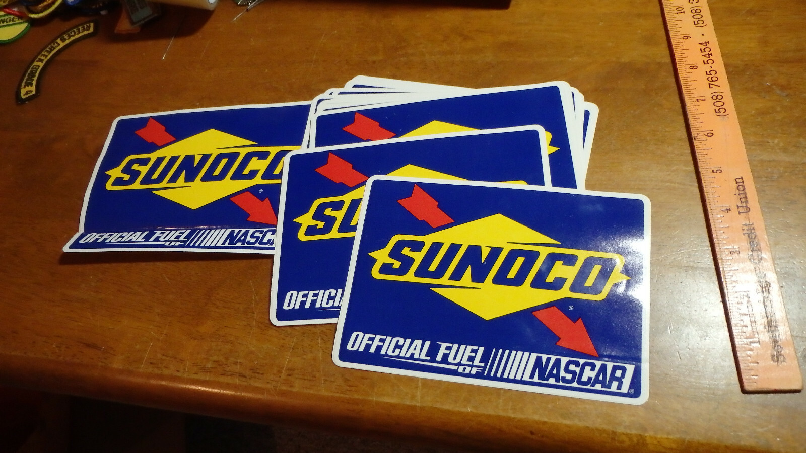 Lot 19 NASCAR SUNOCO decal/sticker Official Fuel of Racing gasoline gas ...
