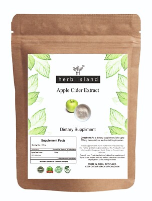 Apple Cider Extract 100% Organic - Weight management Highest Quality ...