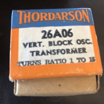 Thordarson 26AO6 Very. Block OSC. Transformer Turns Ratio 1 To 15 NOS ...