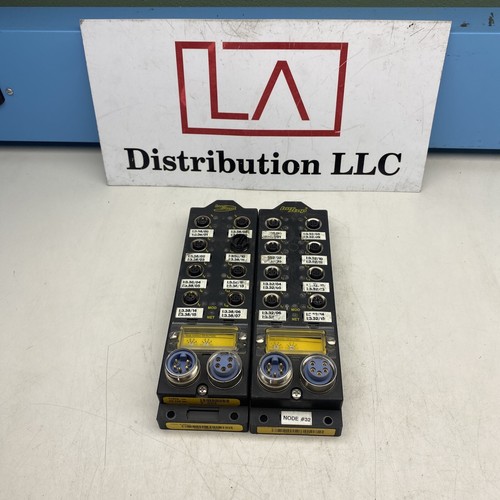 Lot of (2) TURCK FDNL-S1600-T 16 In station bus stop DeviceNet 11-26 ...