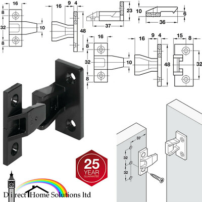 Packs Of Keku Push Fit Black Fastener Frame Component AS Hospa ...