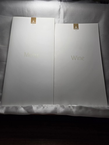 Emirates Airline First Class Menu And Wine List Dubai To Los Angeles | eBay