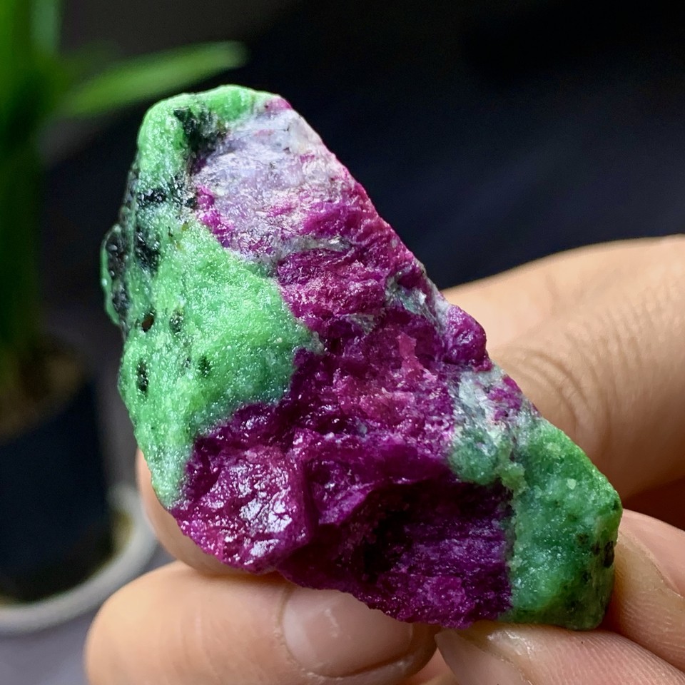 61G Natural green Ruby zoisite (anylite) crystal Wand Obelisk Point Healing | eBay