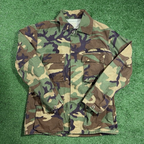 Vintage 80s–90s US Military Woodland BDU Jacket Ripstop Camouflage ...
